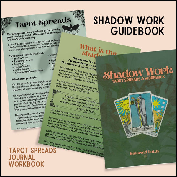 Shadow Work Tarot Workbook – Emerald Lotus